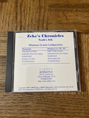 Zekes Chronicles Noah’s Ark PC CD Rom | eBay