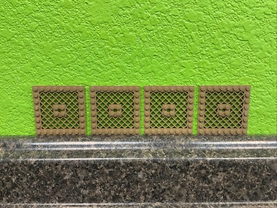 4x LEGO 8X8 Modified Grate Grille baseplate- Dark Tan - Trap Door ...