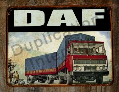 Plaque metal vintage Daf Camion | eBay