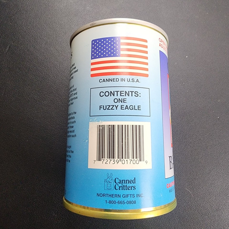 UNOPENED Canned Critters BALD EAGLE Plush Stuffed Animal Toy | eBay