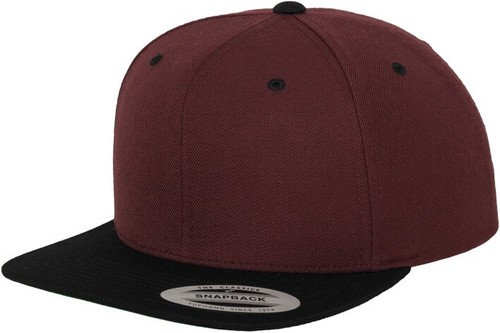 Flexfit Cap Classic Snapback 2-Tone Maroon/Black | eBay