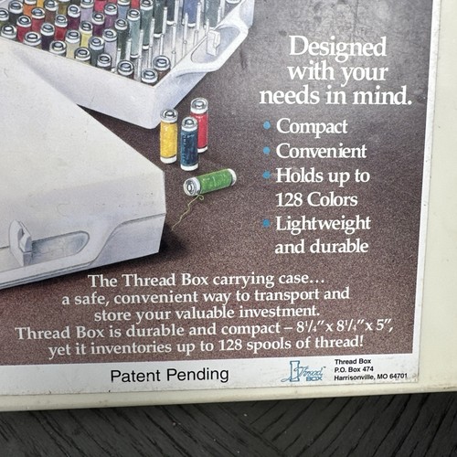 Vtg Sewing Thread Box Caddy Folding Storage Organizer 118 Cap. See ...