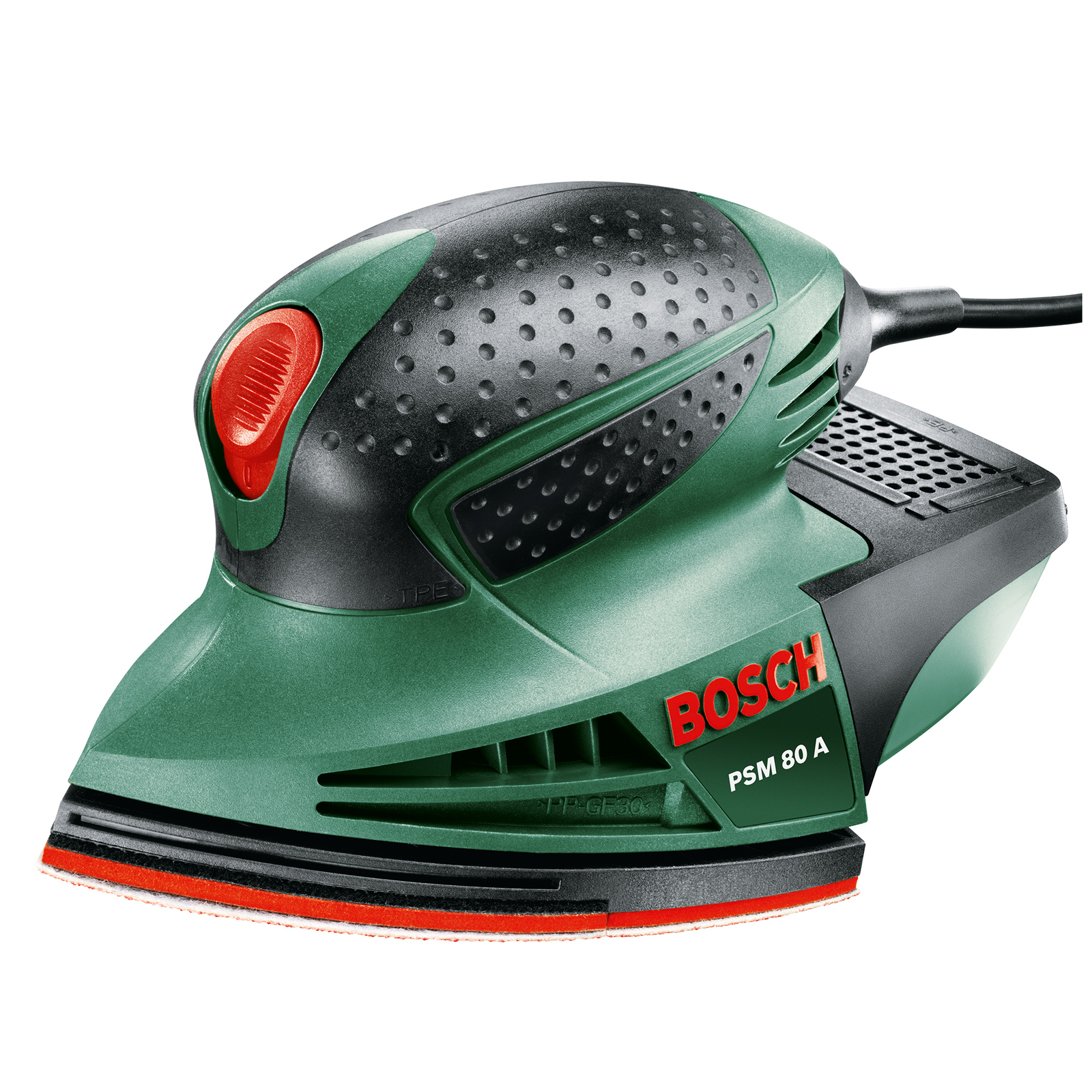 Bosch 80 W Electric Multi Detail Palm Sander Kit with Sanding Sheets ...