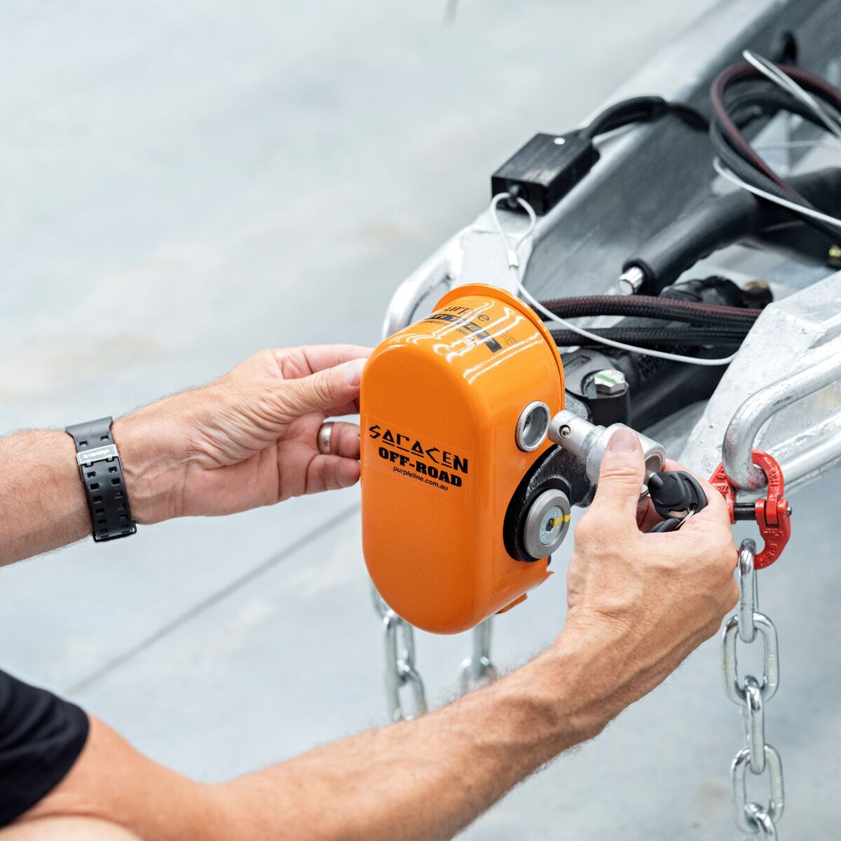 Purpleline Saracen Offroad Hitch Lock to Suit Hitchmaster DO35 Security ...