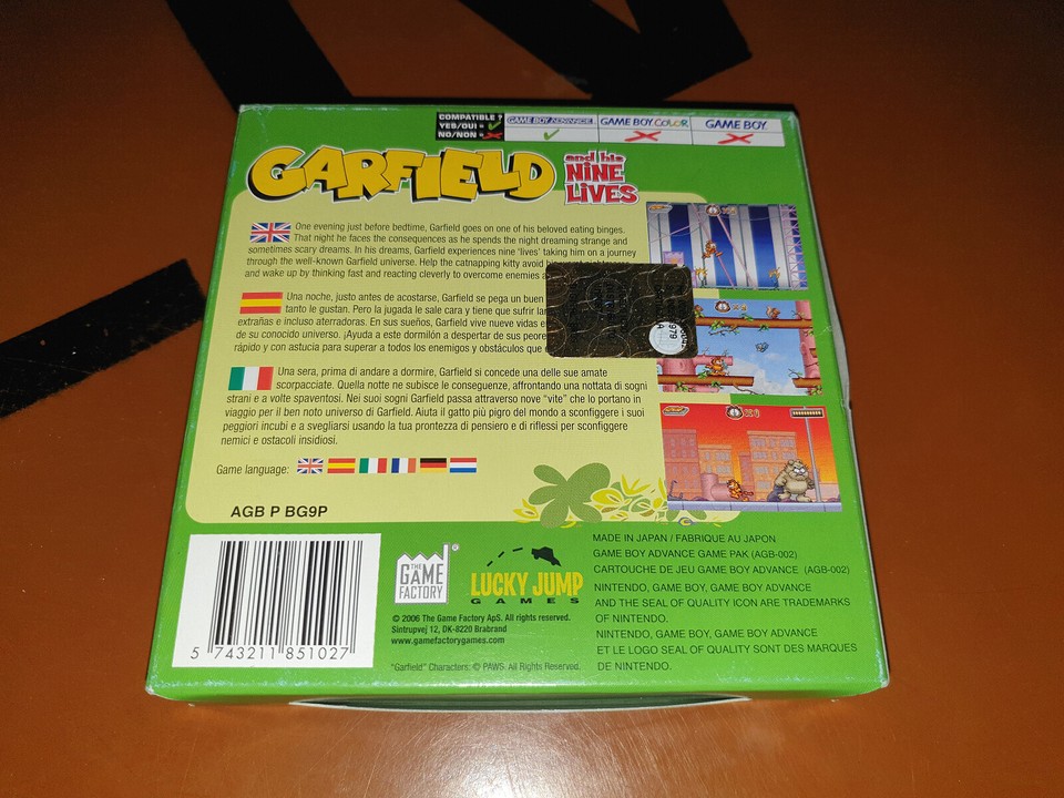 ## New : Garfield And His Nine Lives for Nintendo Game Boy Advance/GBA ...