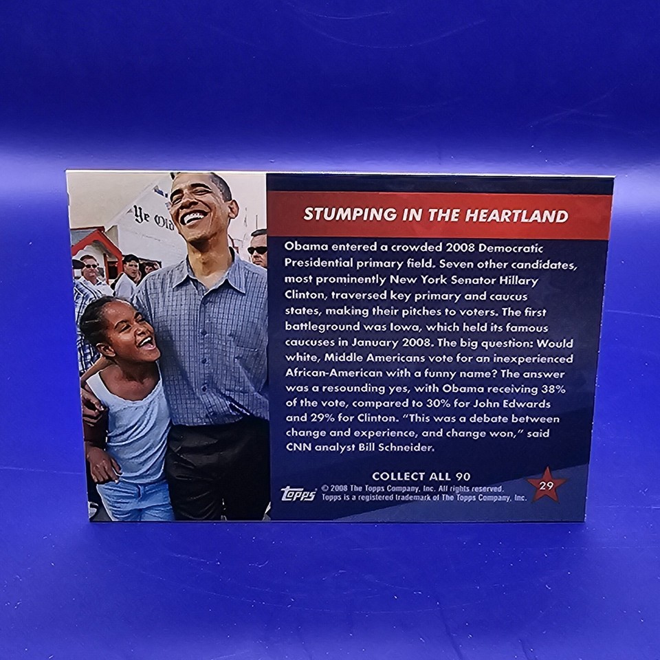 2008 Topps PRESIDENT Barack Obama Inaugural Edition Foil Stamp Parallel ...