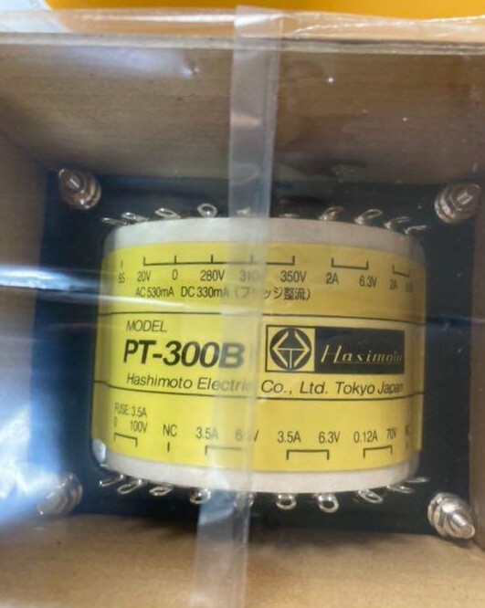 Hashimoto Power Trans. PT-300B 100V/280,310,350V for KT-88, KT66,EL34 ...