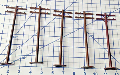 Plasticville Telephone Poles Standard O Gauge 5 Pieces | eBay