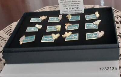 WDCC DISNEY CLASSIC COLLECTION 12 pc Society Dealers 10th Ann Boxed Pin ...