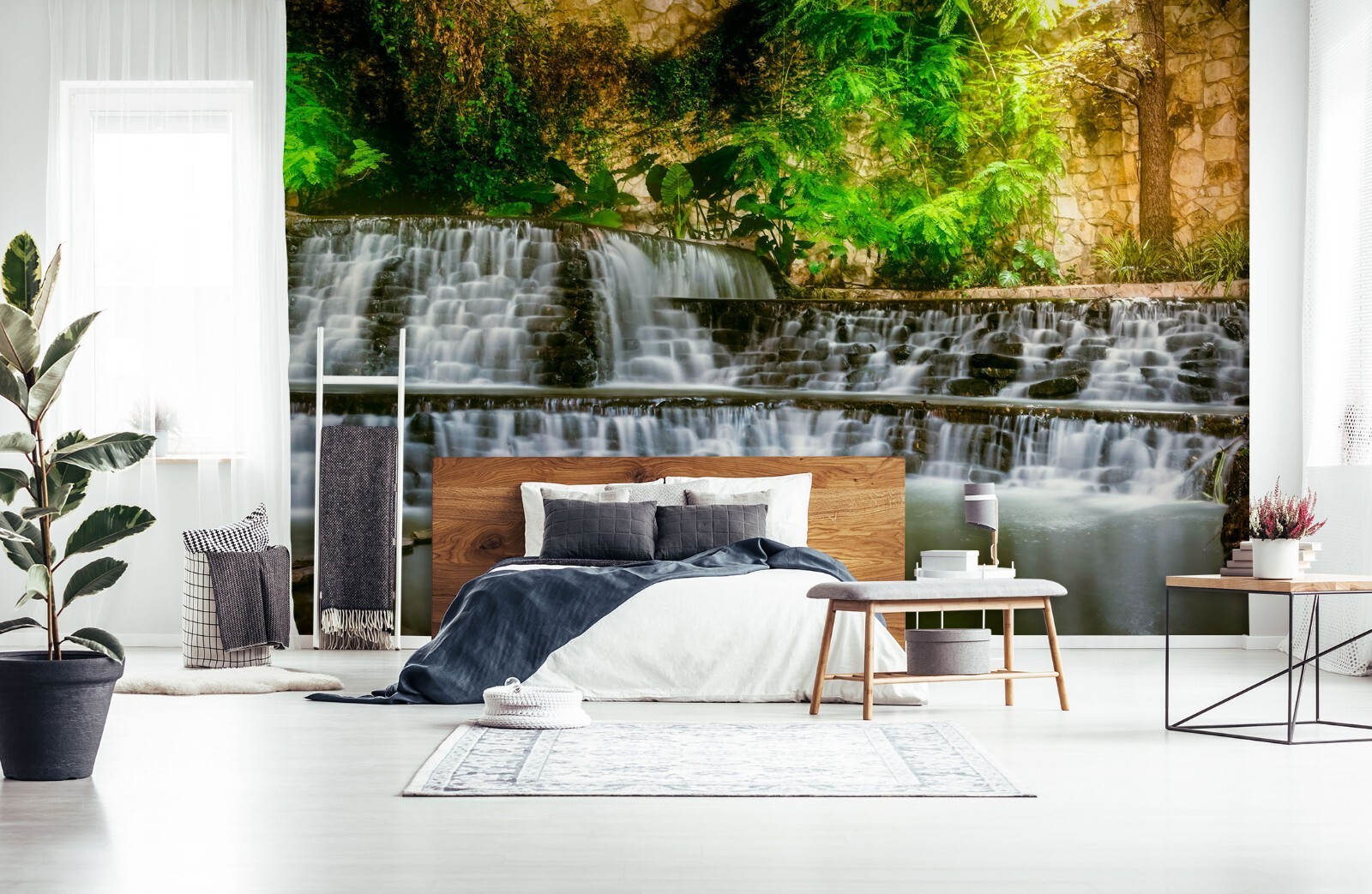 3D Waterfall Scenery A240 Wallpaper Wall Mural Self-adhesive Beth ...