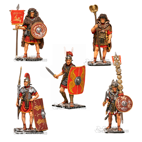 Roman legion 1-2 century Set of 5 figures Painted Tin Toy Soldier ...