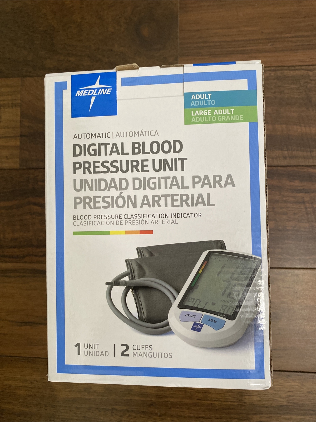 Medline BLOOD PRESSURE UNIT Automatic Digital 2 Cuffs ADULT MDS3001PLUS ...