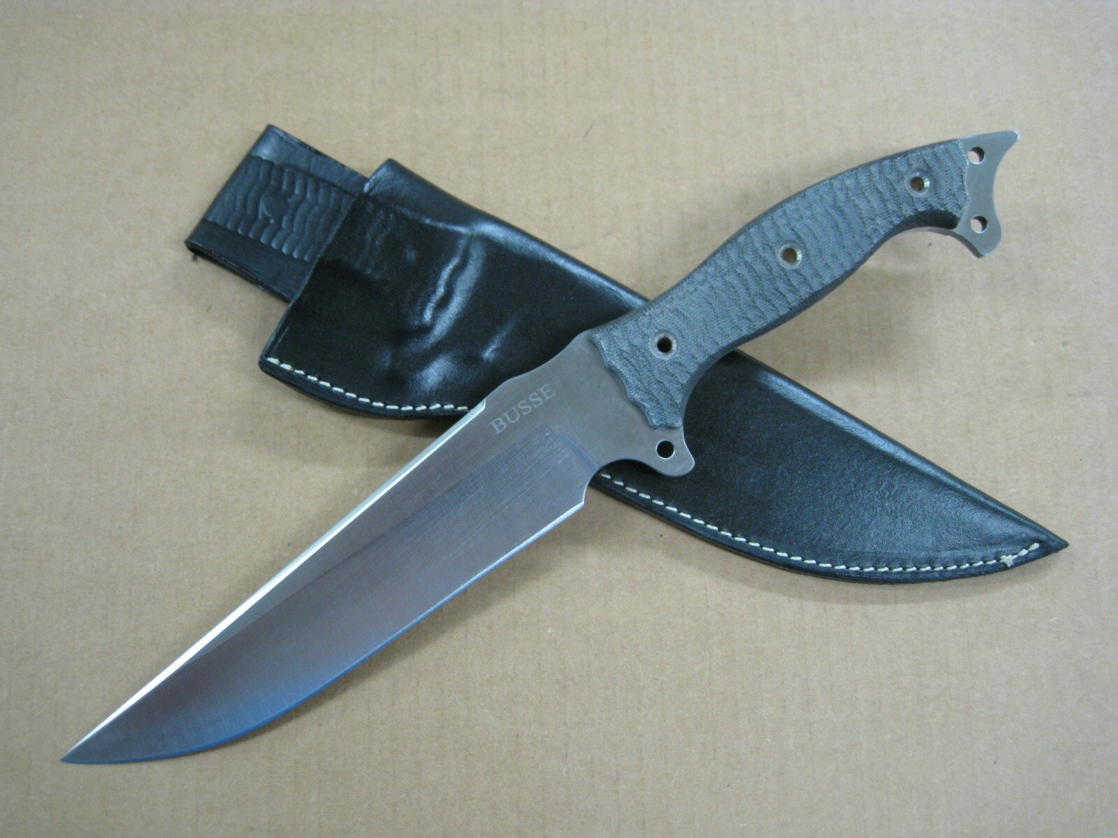 Busse Combat URGENT FURY Knife Custom Molded Leather Sheath BLACK | eBay