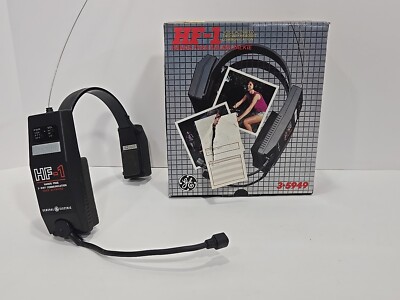 GE HF-1 Vintage Walkie Talkie Voice Activated VOX or PTT Set Hands-Free ...