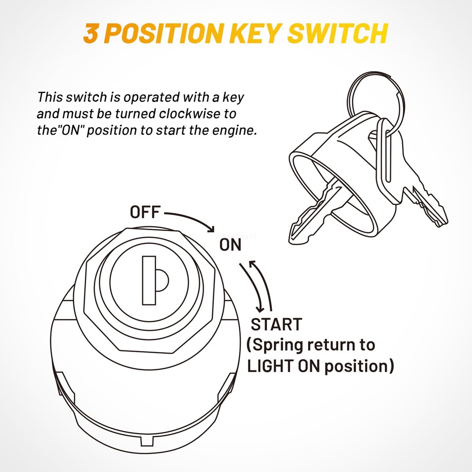 Ignition Key Switch 4012165 For Polaris Ranger Crew 500 570 700 800 900 ...