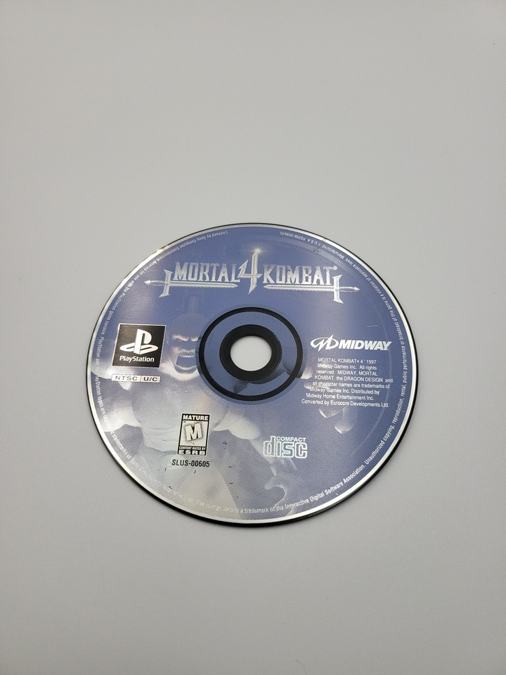 Mortal Kombat 4 IV (PlayStation 1 PS1, 1998) MK Fighting Game Disc Only ...