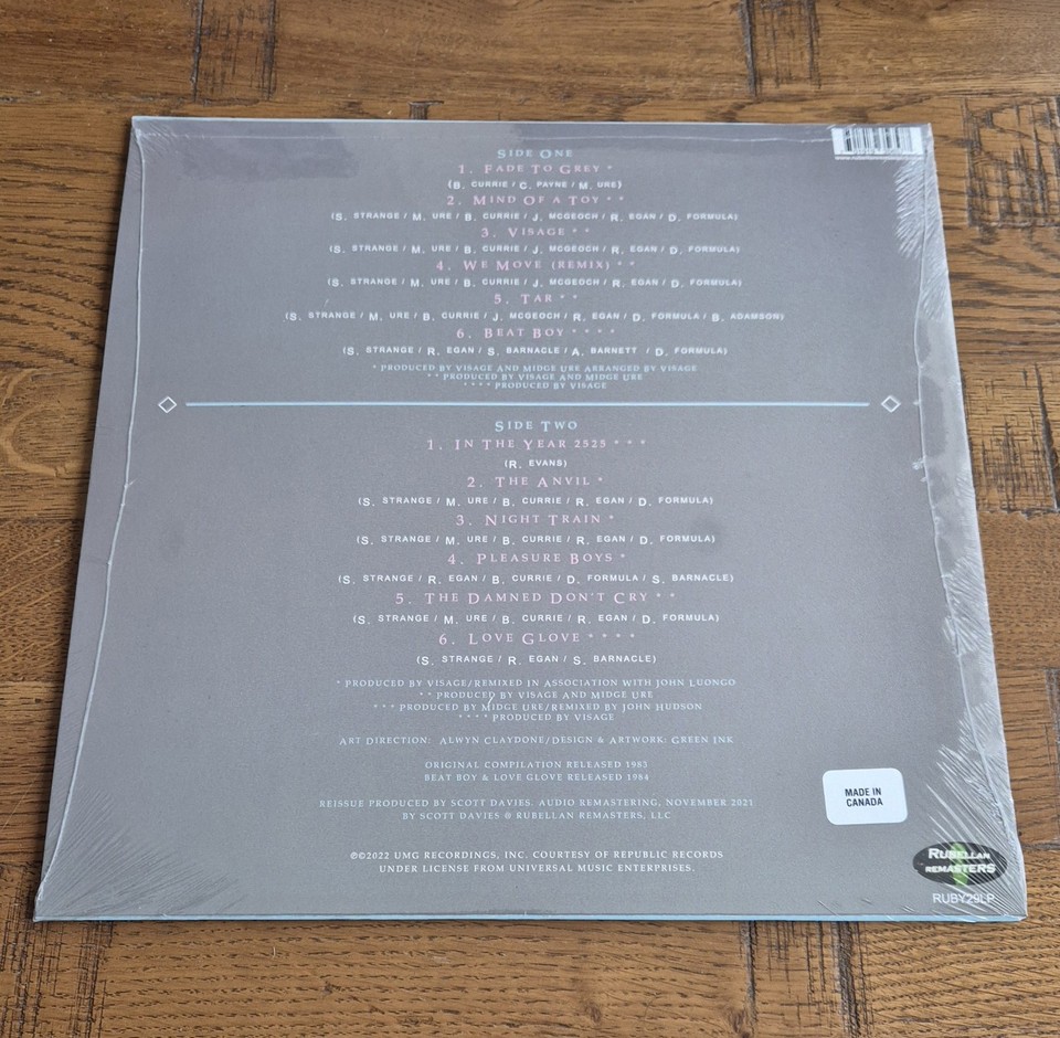 Visage - Fade To Grey - Singles Collection Blue Smoke Vinyl Ltd 500 New ...