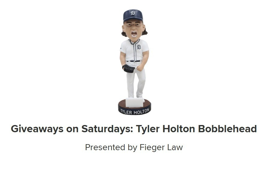 Tyler Holton Detroit Tigers Bobblehead SGA - Mint in Box! | eBay