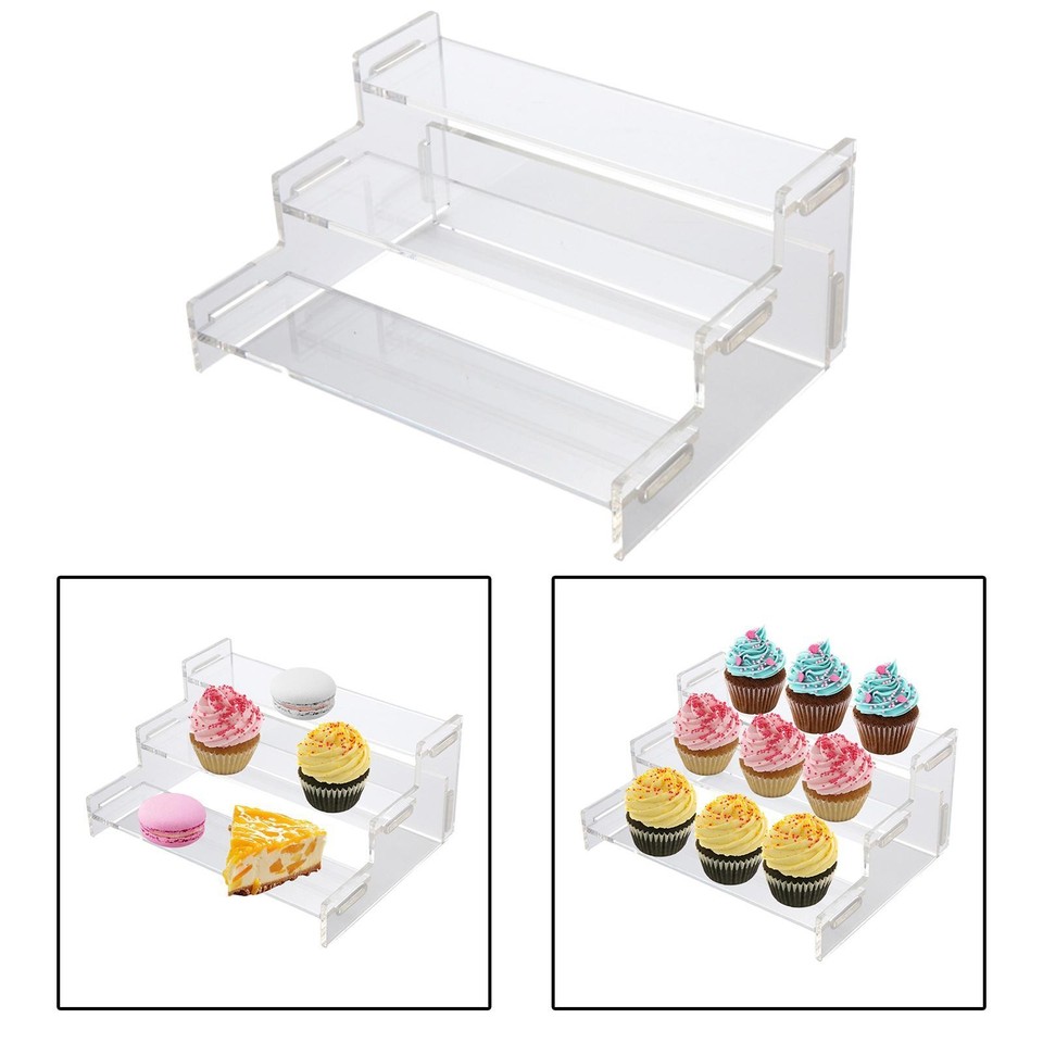 3-lagige Tortenständer-Leiter transparent für Mini-Cartoon-Figuren ...
