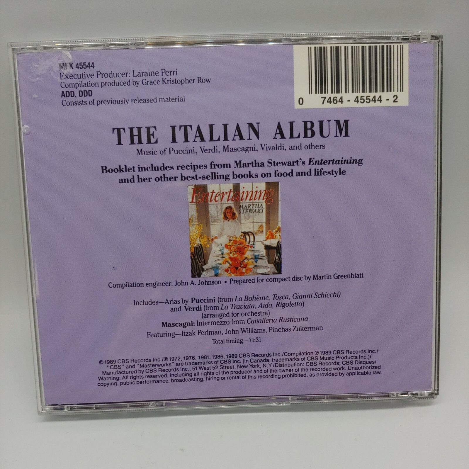 Dinner Classics: The Italian Album by Various Artists CD CBS ...