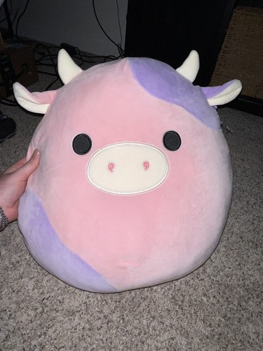 Squishmallows Patty The Cow 16 Inch Plush Toy Pink Purple Stuffed 2021 ...