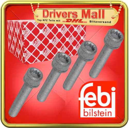 4x FEBI 48817 Schraube Bremssattel hinten VW Golf 5 6 7 AUDI A3 SKODA ...