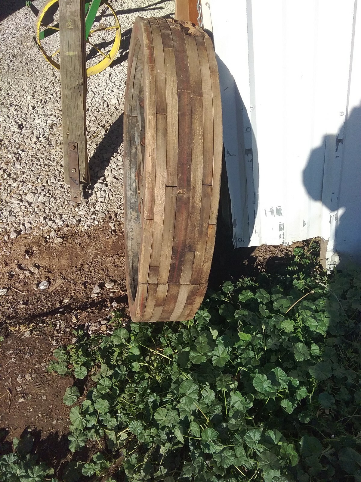 Vintage Large 32" Wooden Flat Belt Pulley Wheel Antique Farmhouse ...