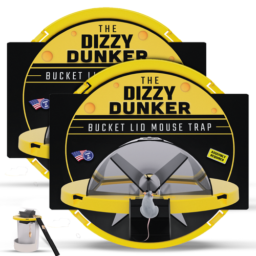RinneTraps | 2 Pack | Dizzy Dunker Bucket Lid Mouse Trap |As Seen on TV ...