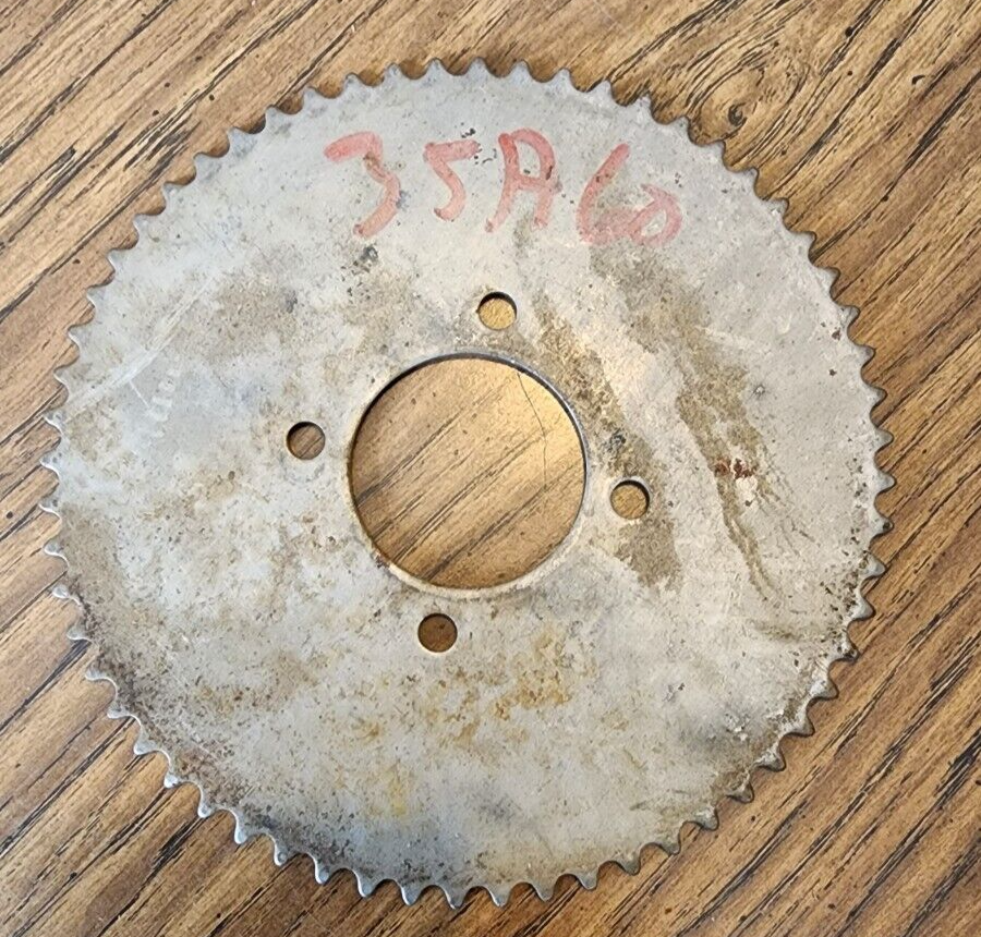 35A60 Sprocket 60 Tooth #35 3/8" Chain 2" Bore Indus Pattern 2" C-C ...