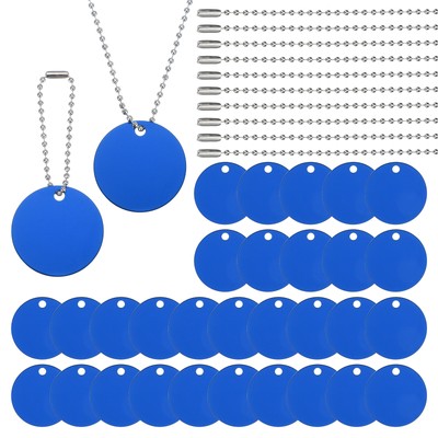 30Pcs Blank Tag Metal Stamping Tags, Round Shape Engraved Tag, Blue | eBay