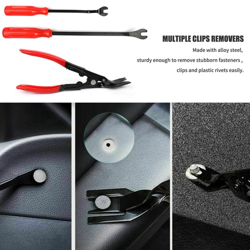3PCS Auto Trim Clip Remover Tool Removal Pliers Fastener Door Panel ...