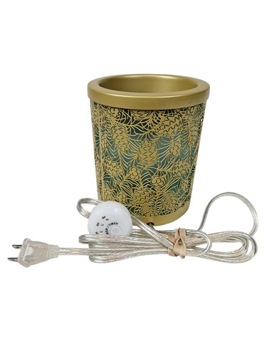 Yankee Candle Gold & Green Pinecone Scenterpiece Electric Glowing Wax ...