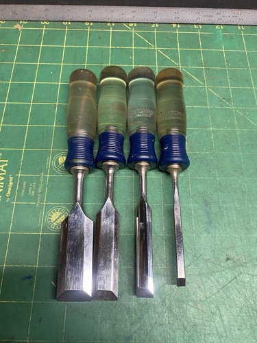 Vintage Craftsman Wood Chisel Set 9-3683 1/4” 1/2” 3/4” 1” | eBay