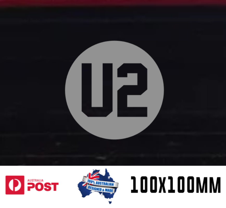 U2 Windshield Windscreen Laptop Sticker Decal SILVER | eBay Australia