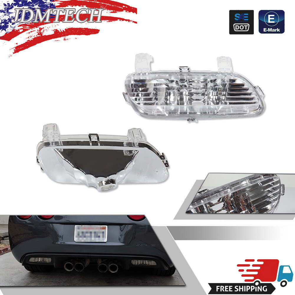 For 05-13 Chevrolet Corvette C6 Clear Rear Bumper Backup Reverse Light ...
