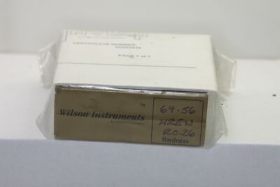 WILSON ROCKWELL HARDNESS TEST BLOCK 69.56 HREW R 0.26 | eBay