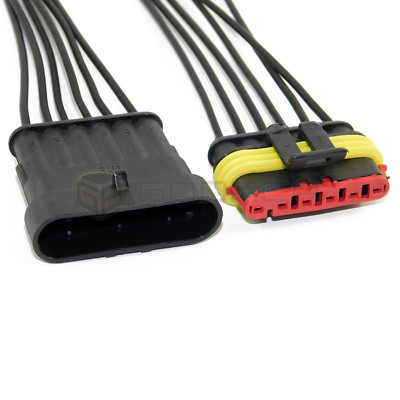 1 x Set Female and Male Connector Plug 6-way 6 pin Waterproof ...