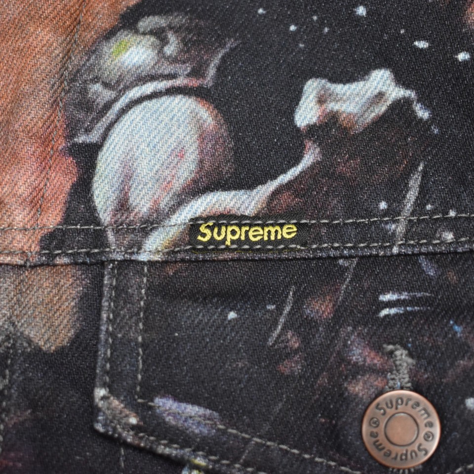 NWT Supreme Frank Frazetta Artwork Print Sherpa Trucker Jacket Men's S ...