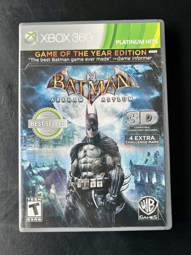 Batman: Arkham Asylum Game of the Year Edition Microsoft Xbox 360, 2010 ...