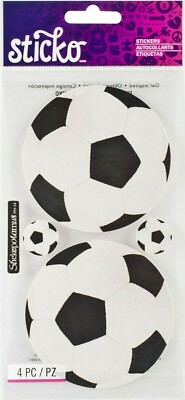 SOCCER Balls Ball Play Team Game Kick Goal Match Sticko Stickers | eBay