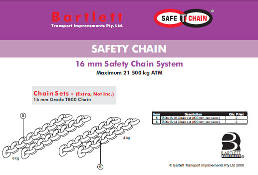 Bartlett Trailer Safety Chain Attachment Kits - 16mm System Trailer ...