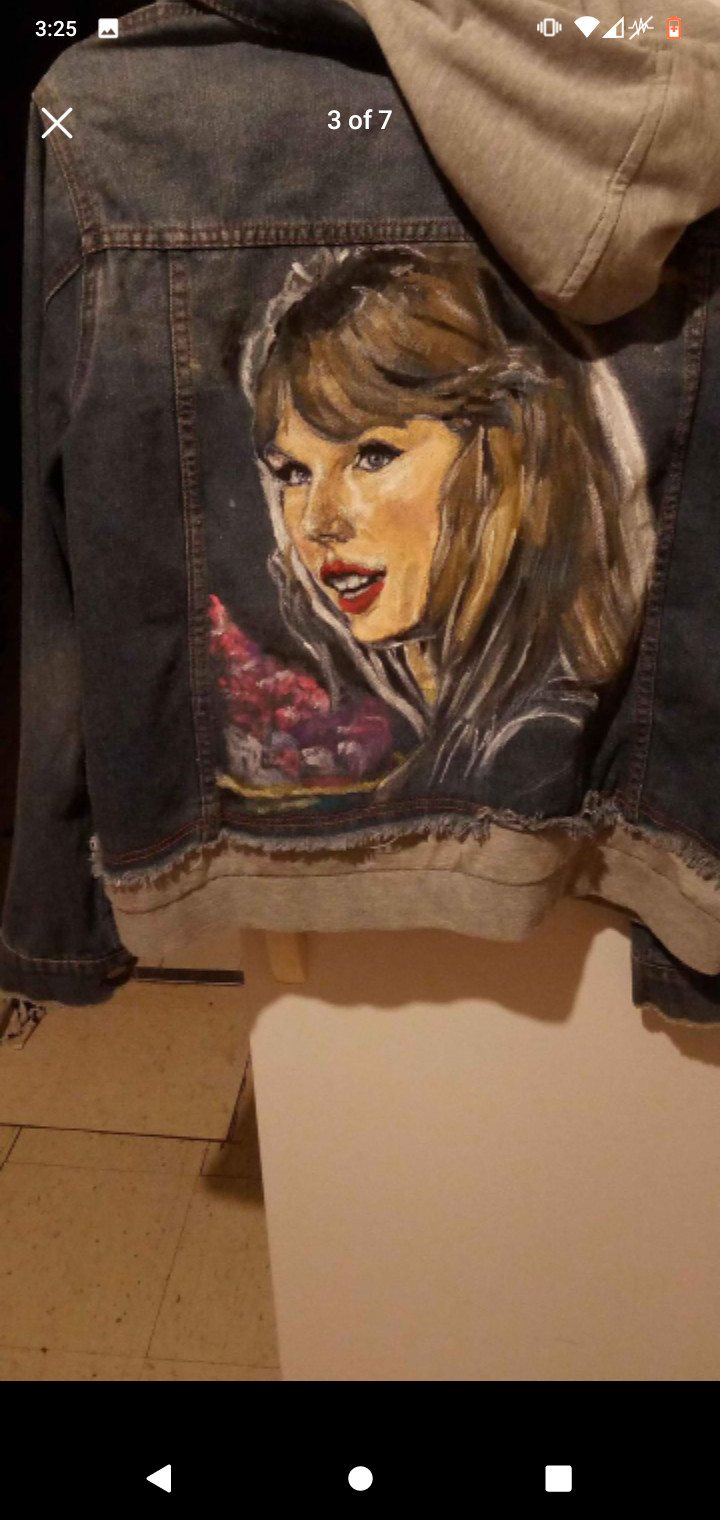 Custom Taylor Swift denim jacket with hoodie women xxl - Gem