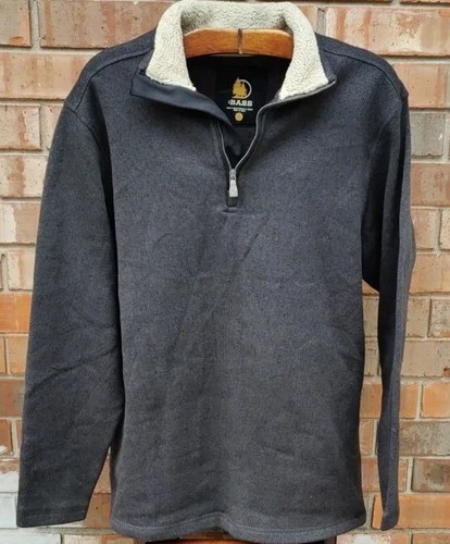 GH BASS Earth LS 1/4 Zip Pullover Fleece with Faux Fur Collar Jacket ...