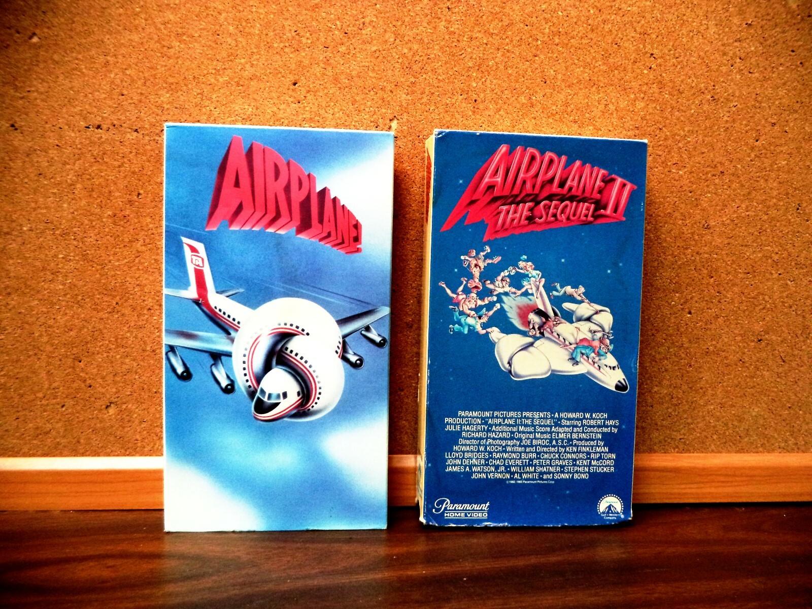 AIRPLANE 1 & 2 (VHS 1980, 83) Robert Hays, Julie Hagerty, Kareem Abdul ...