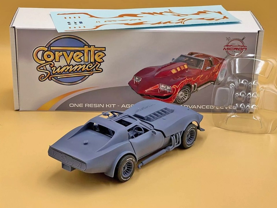 1:8 Large Scale Corvette Summer Complete Resin Model Kit with Engine ...