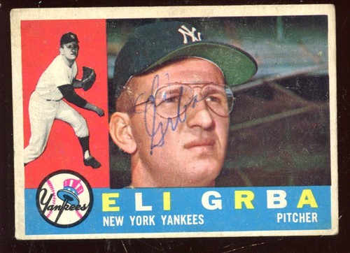 1960 Topps Baseball Card Eli Grba New York Yankees Autographed | eBay