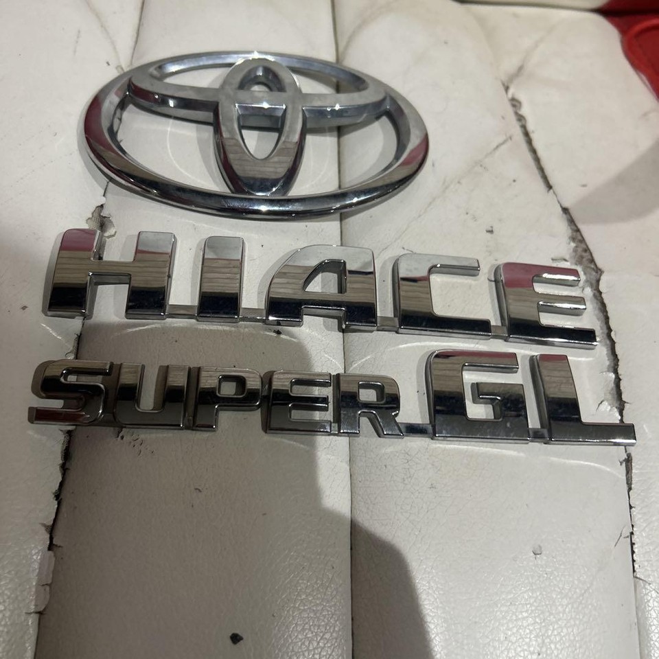Toyota Hiace Super GL Emblem Badge Chrome Used Authentic W130 | eBay