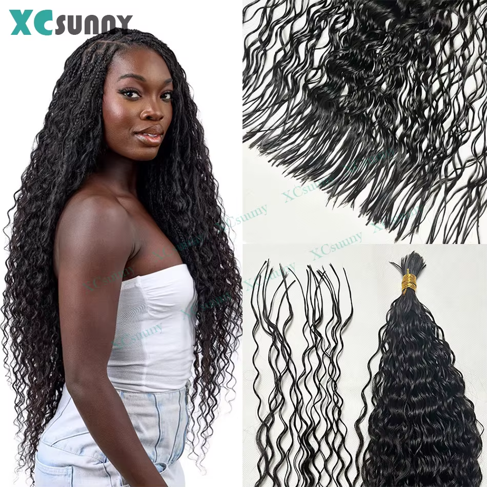Curly Pre Divided Braiding Hair Human Hair for Boho Braids Loose Deep ...