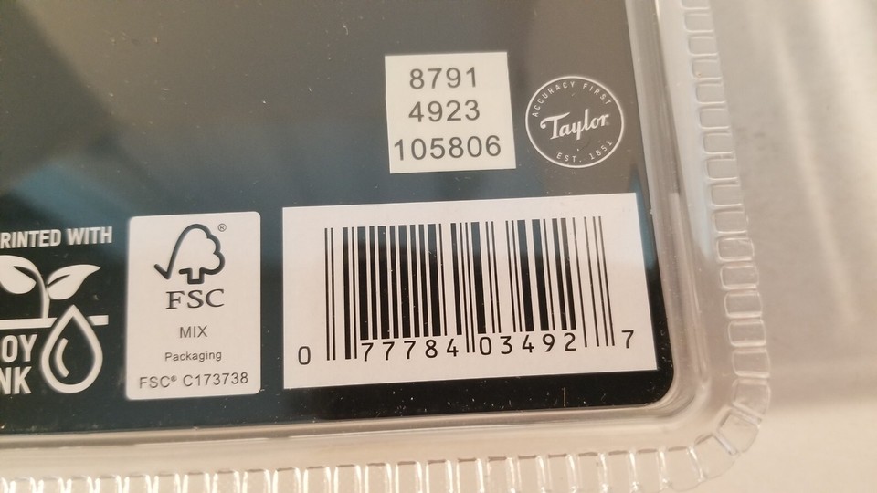 Taylor Temp Rite Dishwasher Plate Thermometer 8791 - New In Box | eBay