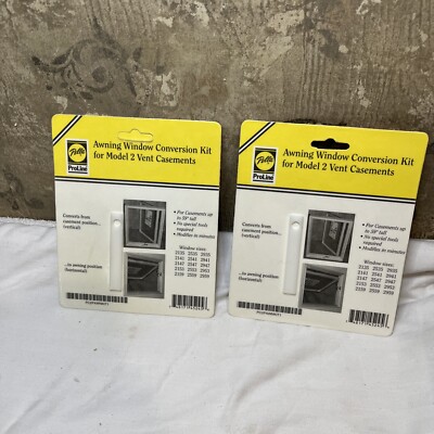 Lot of 2 Pella AWNING WINDOW CONVERSION KITS FOR MODEL 2 VENT CASEMENTS ...